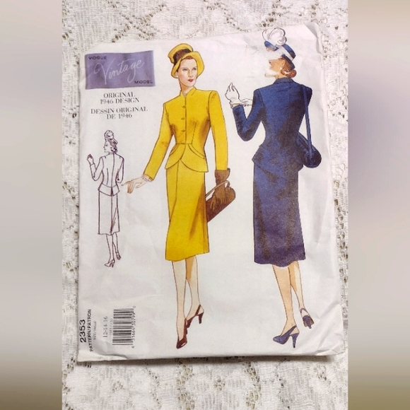 Vogue | Other | Uncut Vintage Original 946 Design Vogue Suit Sewing ...